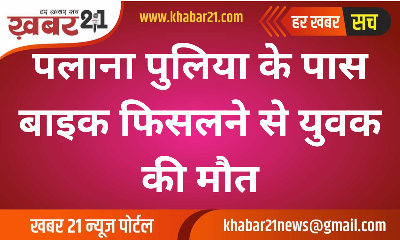 पलाना पुलिया के पास बाइक फिसलने से युवक की मौत – Khabar21